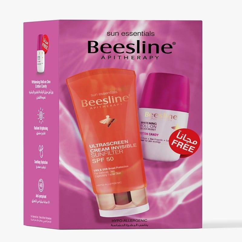 Beesline® Promopack (Ultrascreen Invisible Sunfilter SPF 50 + Whitening Roll on Cotton Candy ...