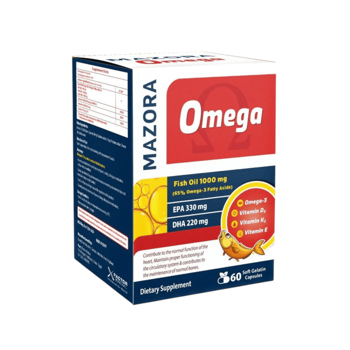 Mazora Omega 60 soft gelatin capsules - Cosmoshop